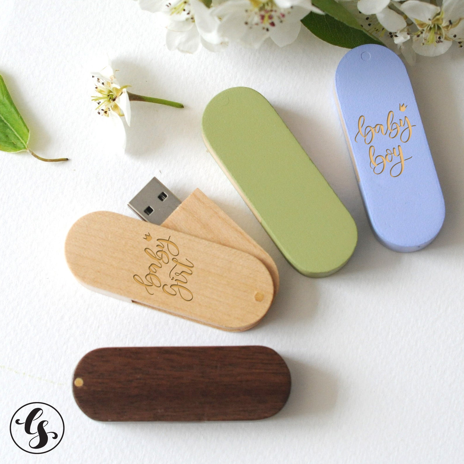 Flash Drive Wood USB Stick Custom USB Memory Stick Wooden USB | Etsy