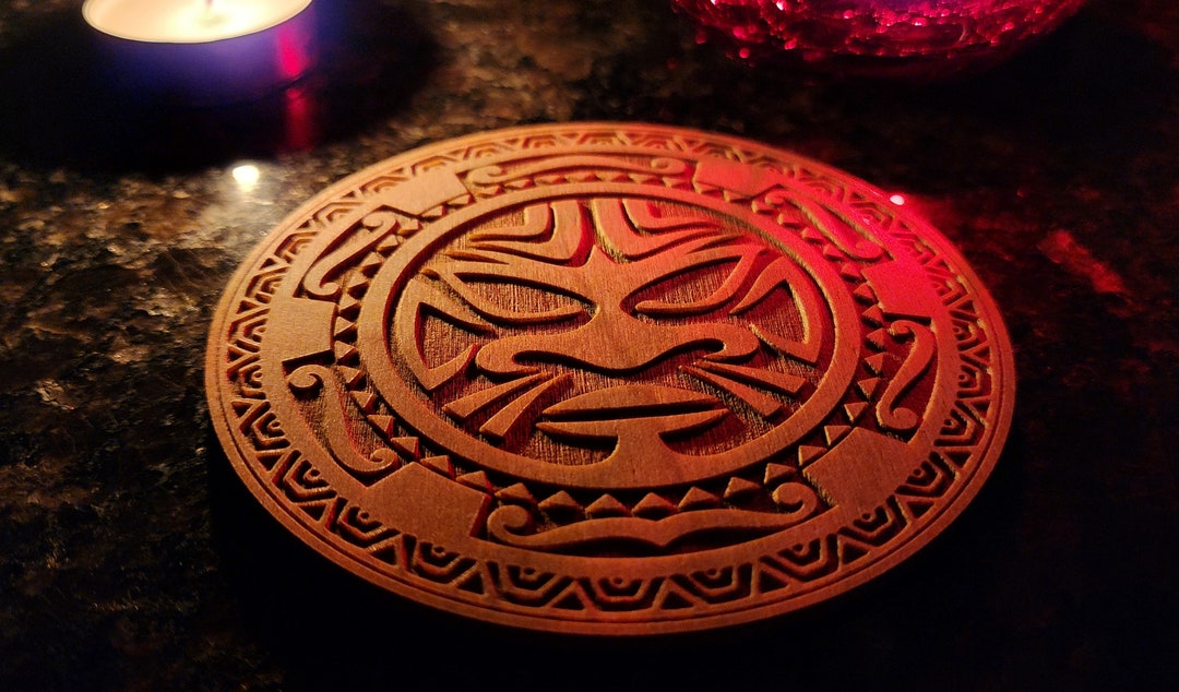 Tiki Wooden Coasters (box of 4) - Etsy