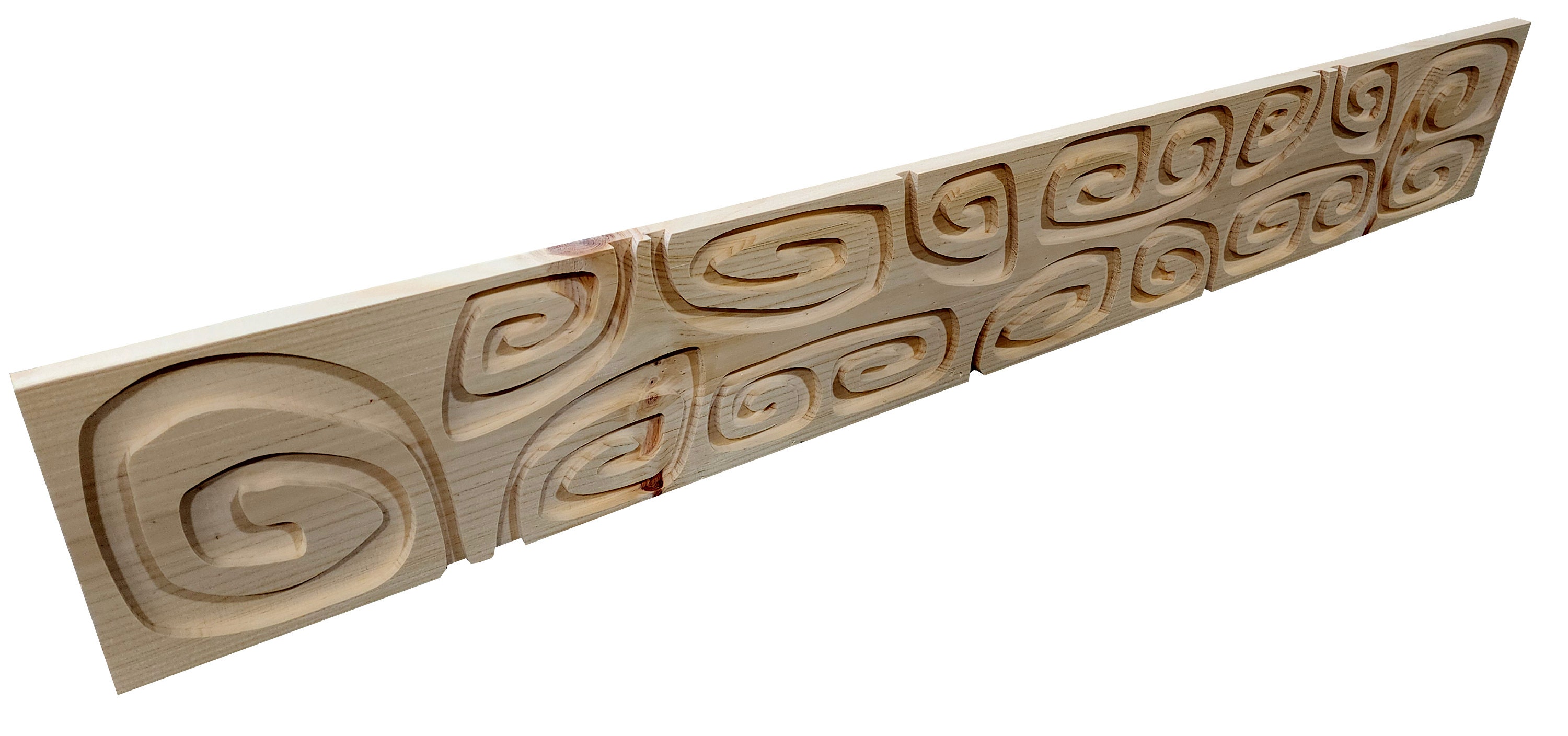 Tiki Wooden Moldings - Tiki Swirl Wide (box of 9) - Etsy