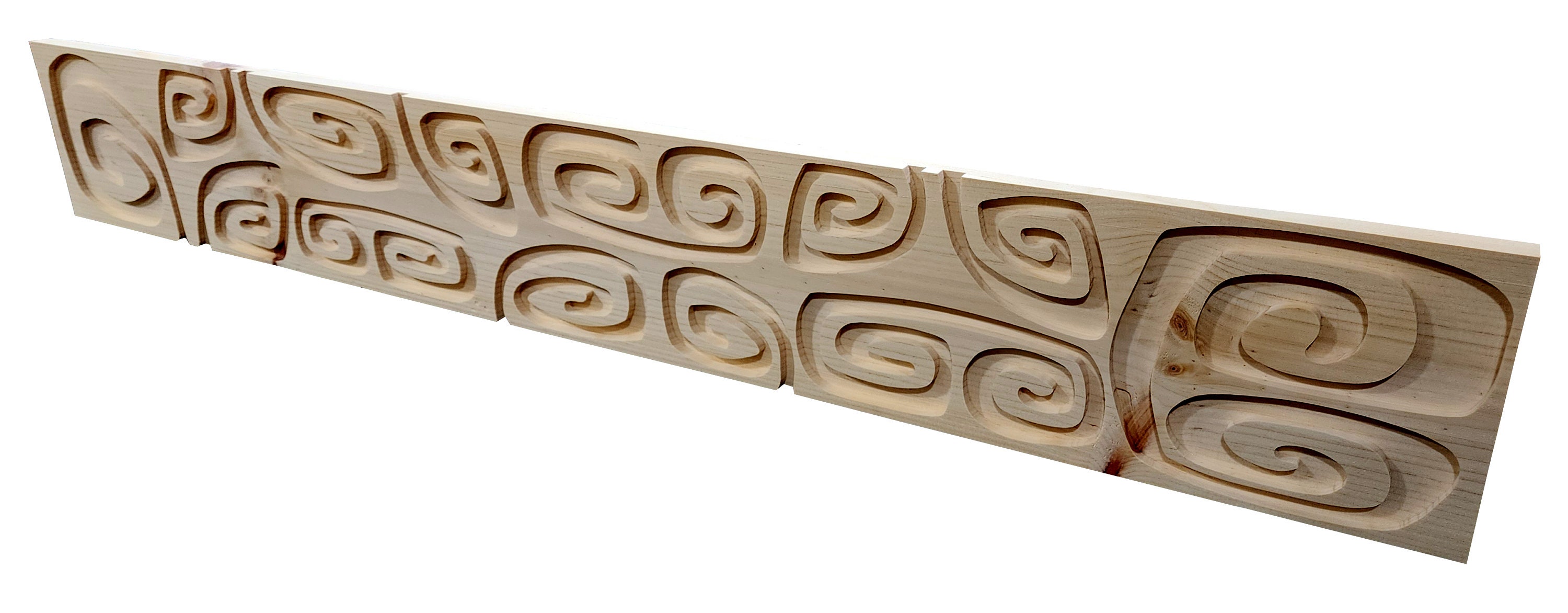 Tiki Wooden Moldings - Tiki Swirl Wide (box of 9) - Etsy