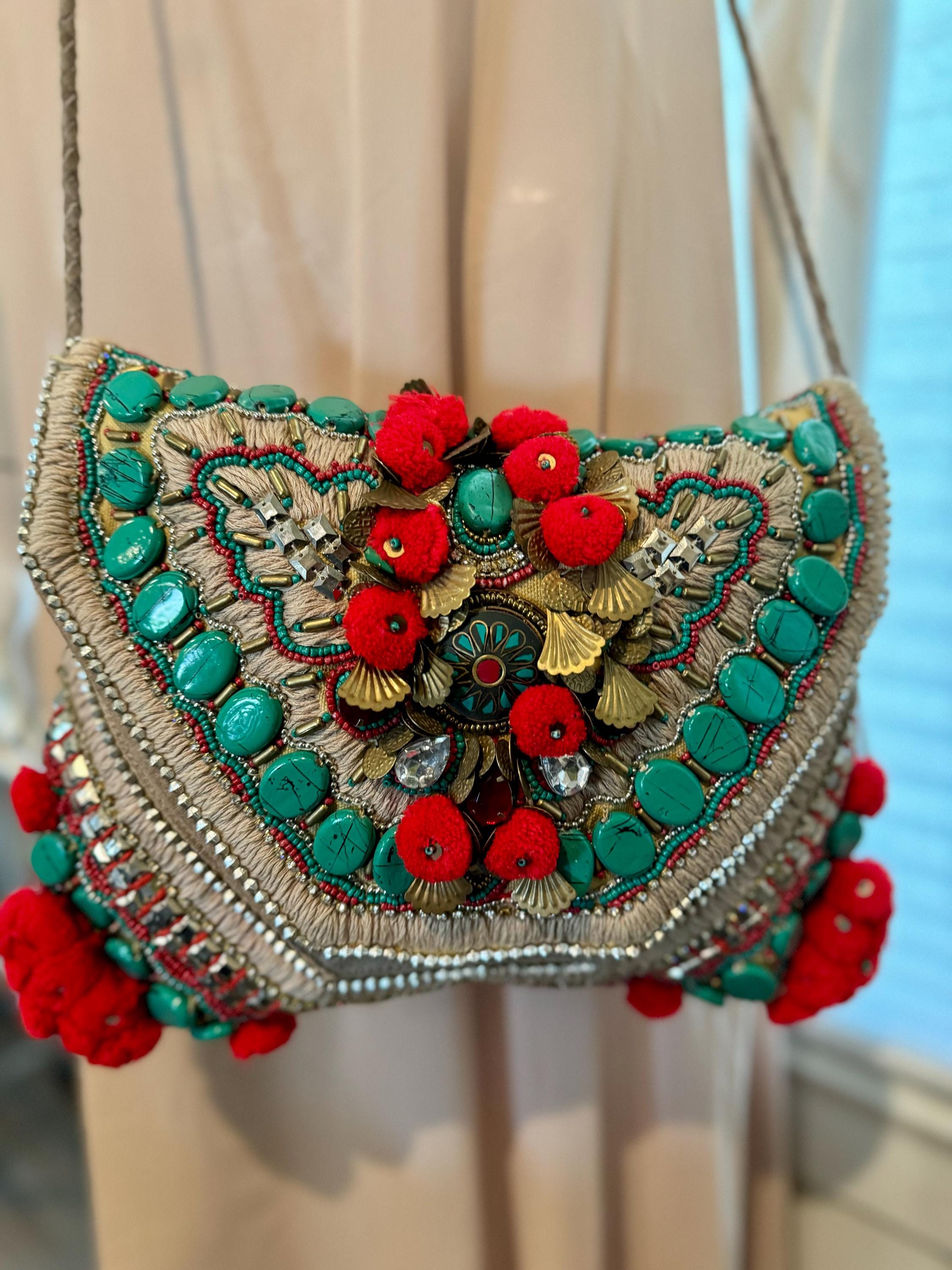 ANTIK BATIK Boho Chic CUZCO Wallet Beaded/studded Crossbody Bag - Etsy