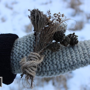 Hand Knit Mittens. 100% Natural Wool Handmade Mittens. Warm Gift From ...