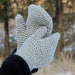 Hand Knit Mittens. 100% Natural Wool Handmade Mittens. Warm Gift From ...