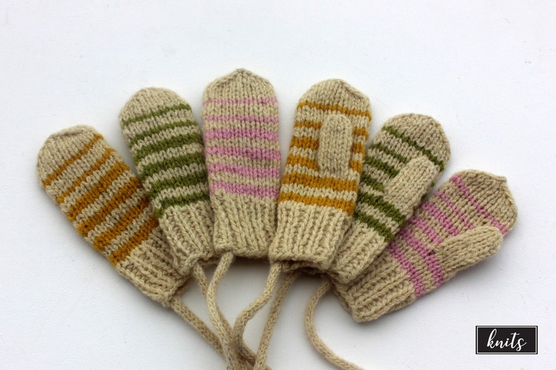 Kids Organic Merino Wool Mittens Hand Knit Mittens With Love | Etsy