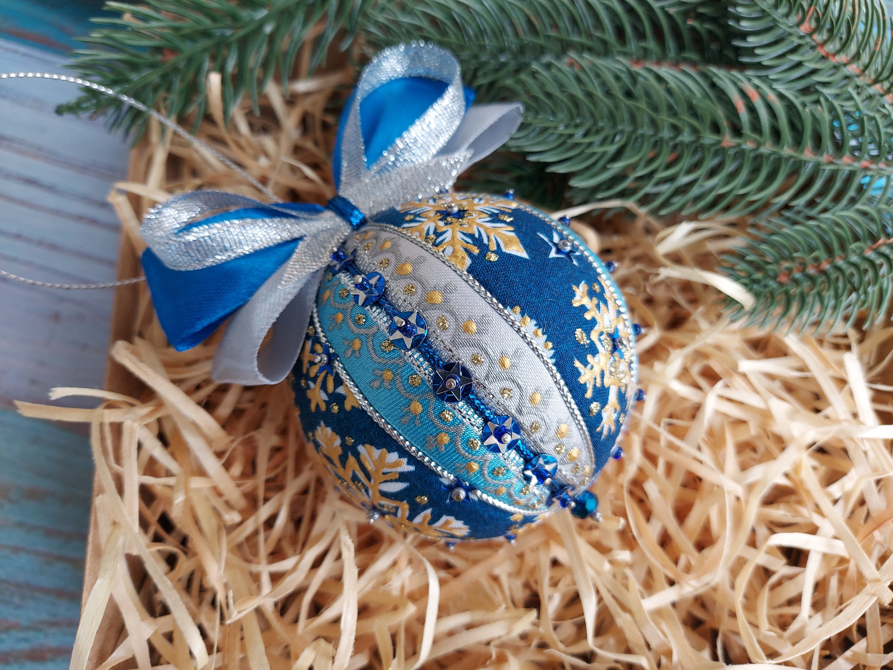 Christmas Baubles Set 4 Pcs Merry Christmas Fir-tree Decoration New ...