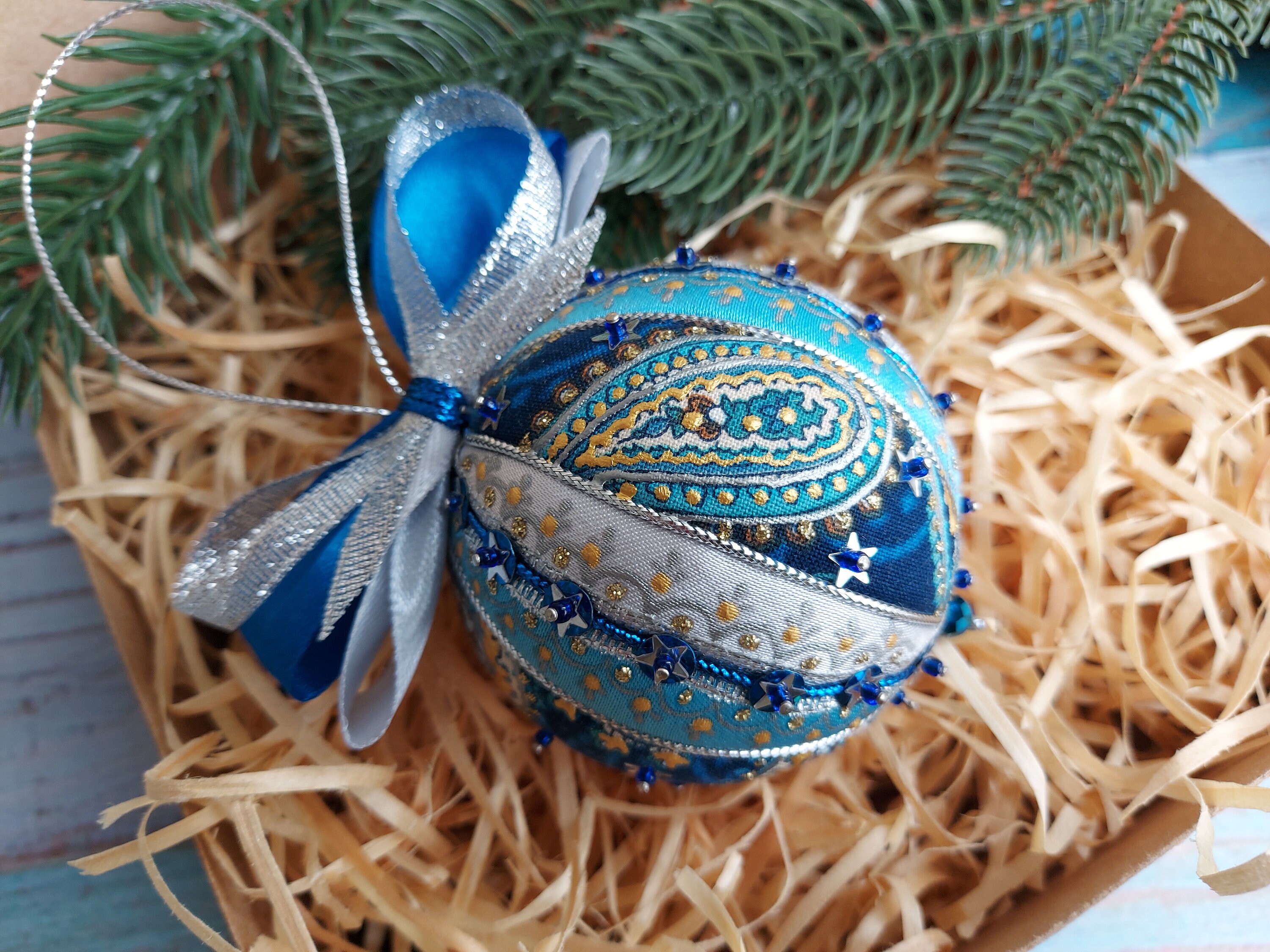 Christmas Baubles Set 4 Pcs Merry Christmas Fir-tree Decoration New ...