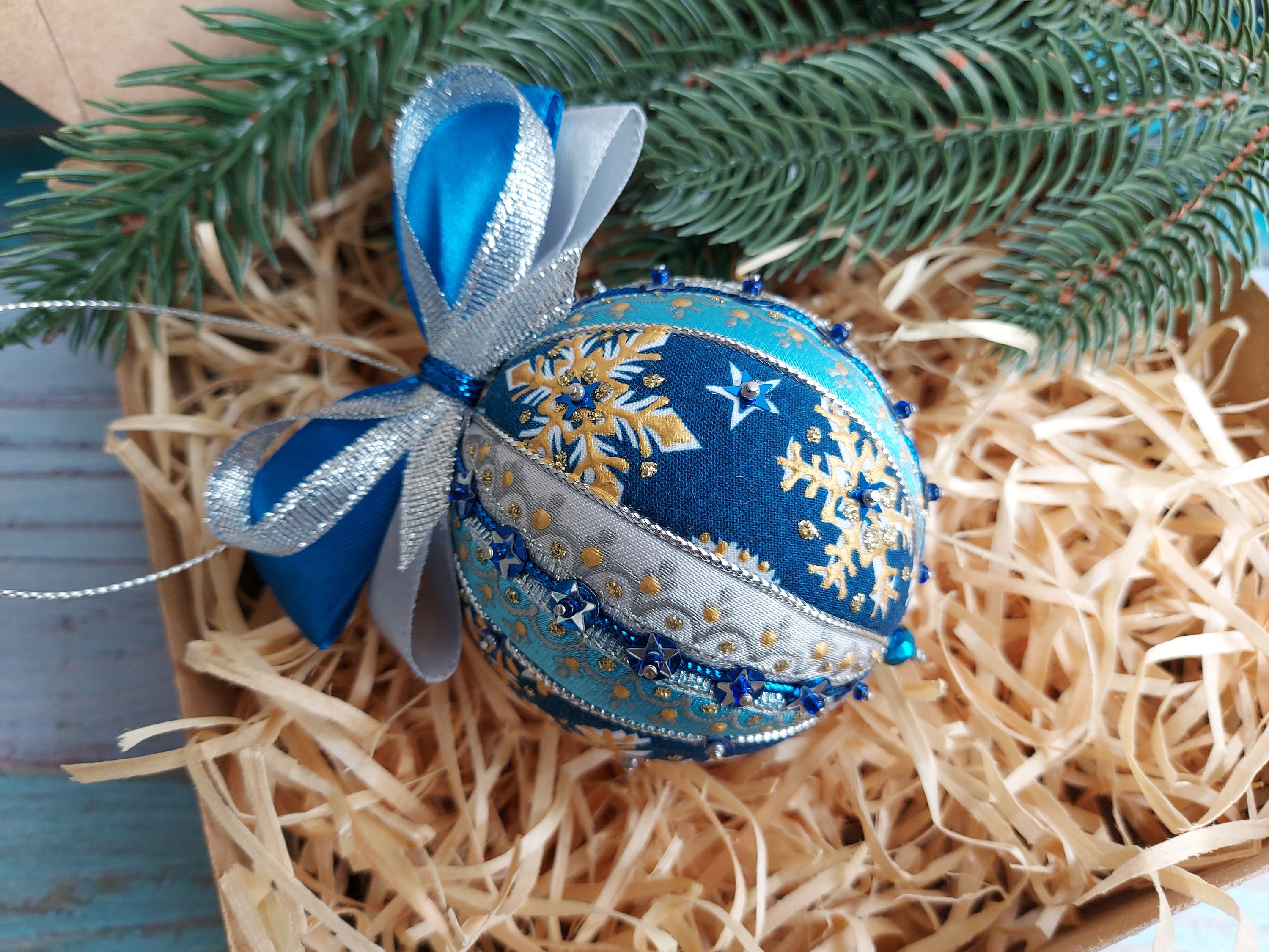 Christmas Baubles Set 4 Pcs Merry Christmas Fir-tree Decoration New ...