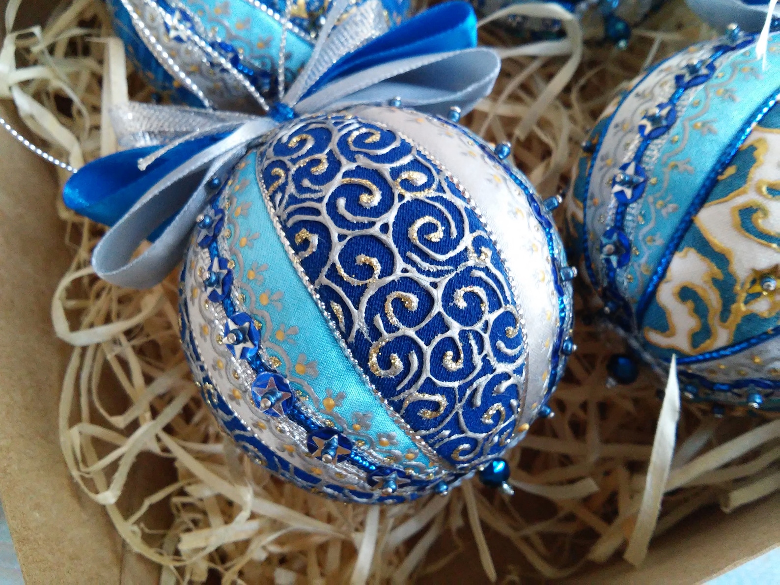 Christmas baubles set 4 pcs Merry Christmas Fir-tree | Etsy