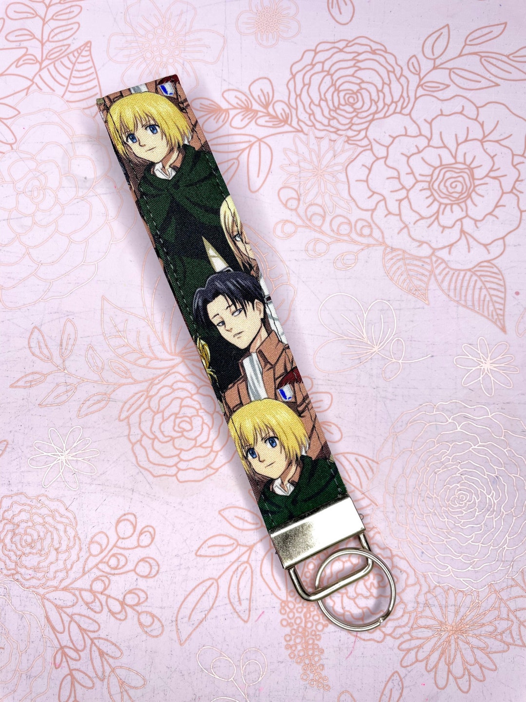 Anime Key Fob Wristlet, Key Holder, Wrist Lanyard, Handmade Wristlet ...