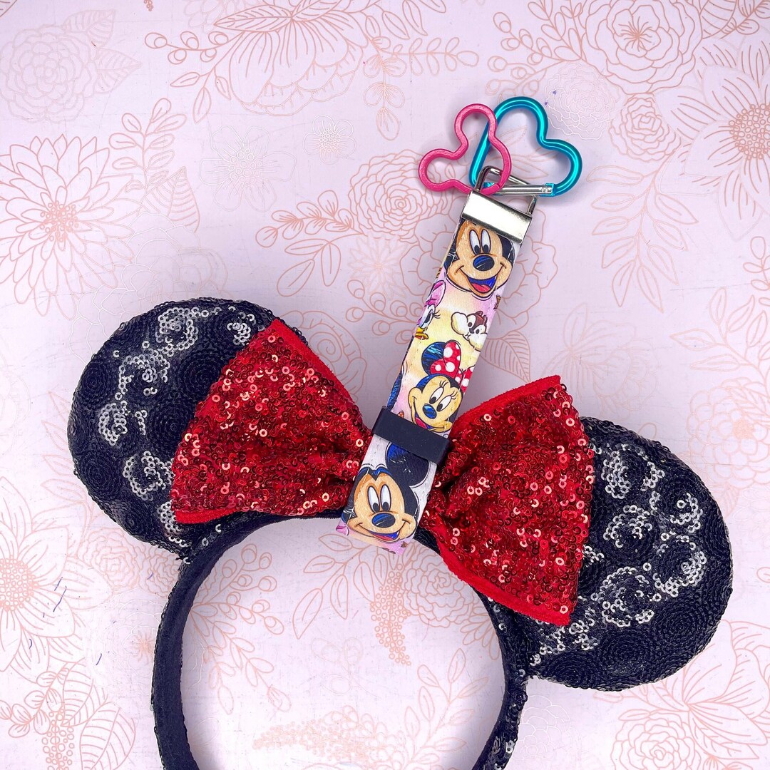 Mickey Mouse, Mouse Ear Holders, Secure Disney Ears, Handmade Mickey ...