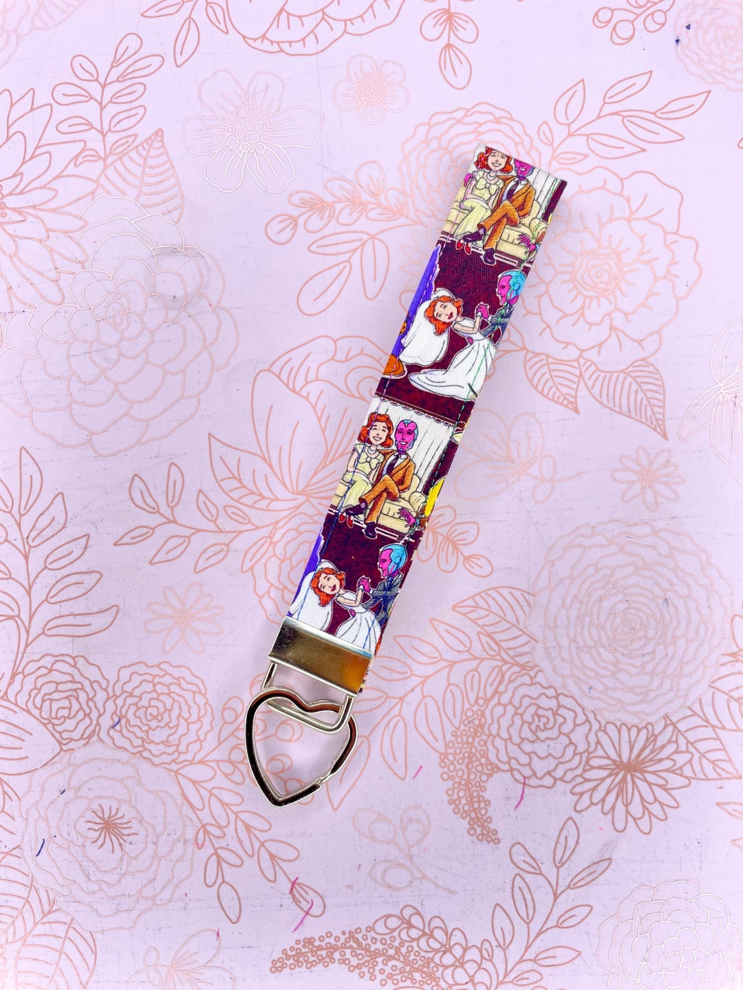 Wandavision, Scarlet Witch Key Fob Wristlet, Key Holder, Wrist Lanyard ...