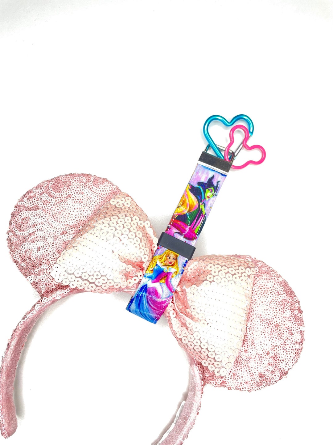 Sleeping Beauty Mouse Ear Holders, Secure Disney Ears, Handmade Mickey ...