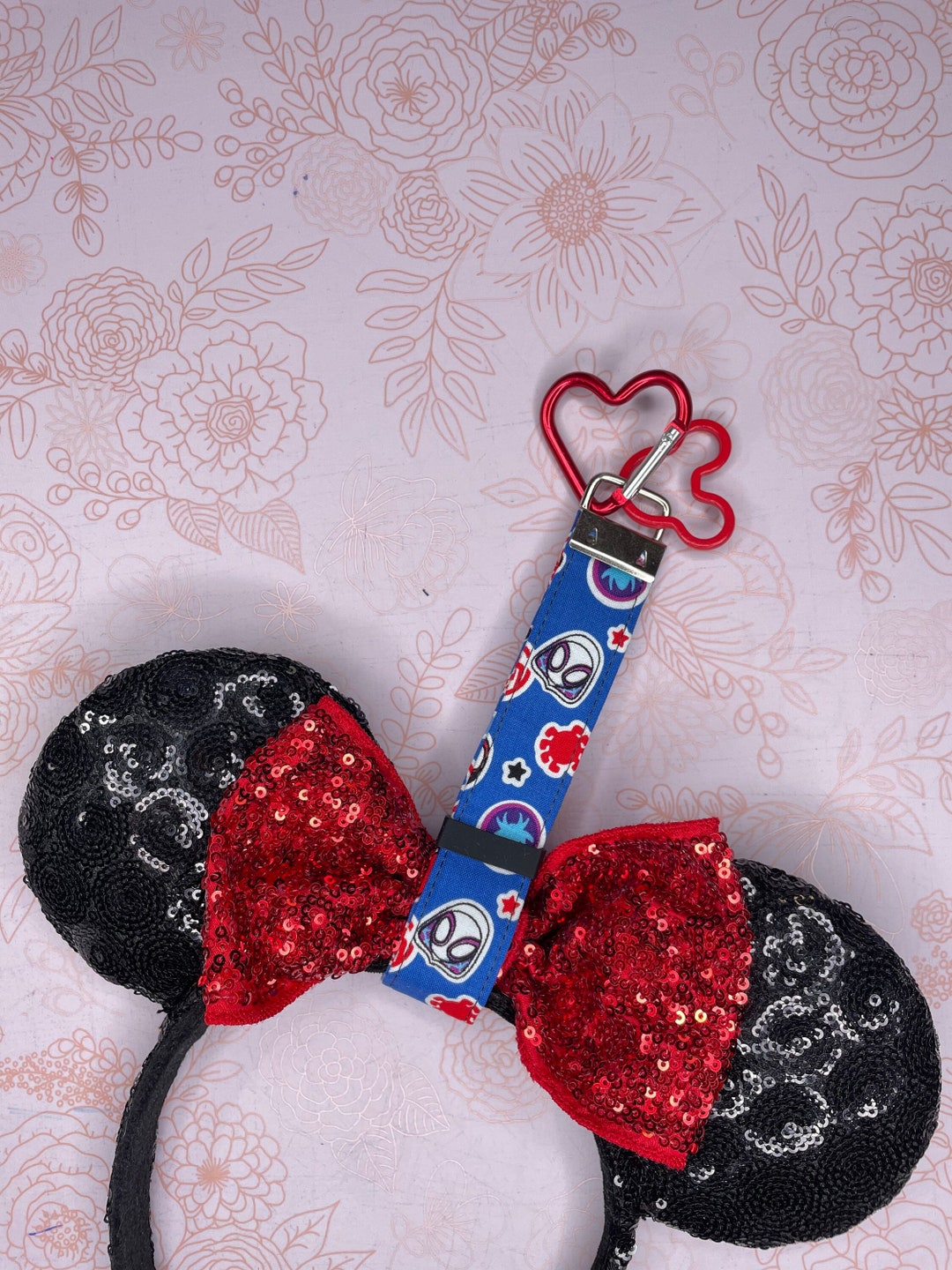 Spider-man, Mouse Ear Holders, Secure Disney Ears, Handmade Mickey ...