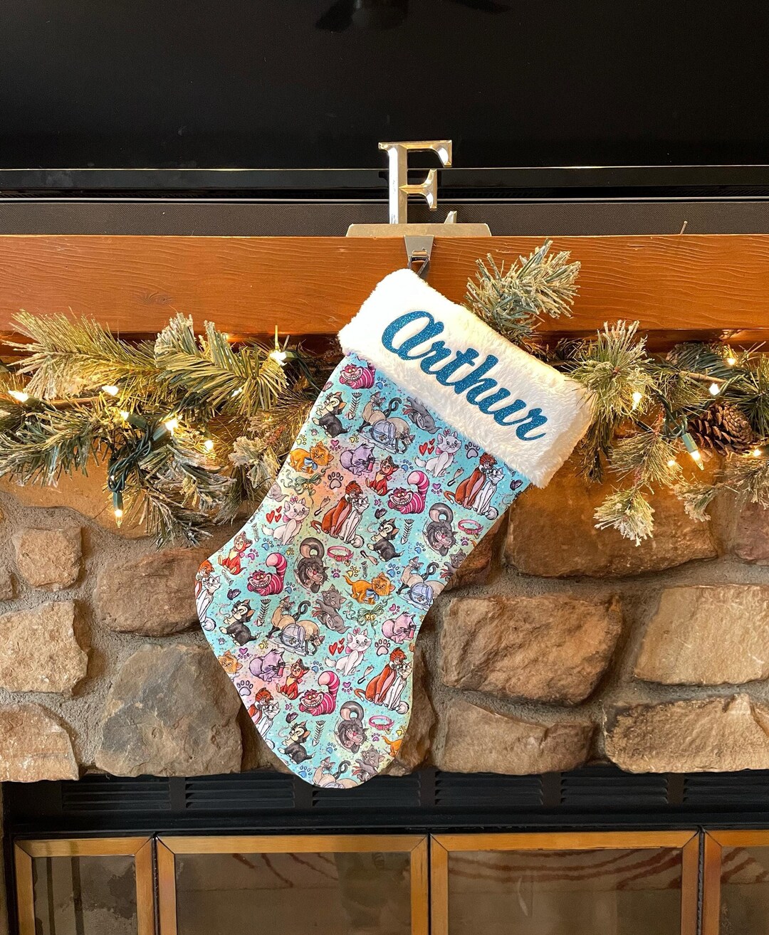 Disney Cats Personalized Christmas Stocking - Etsy