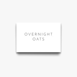 Overnight Oats Recipe Cards: Printable Recipe Cards - Printable ...