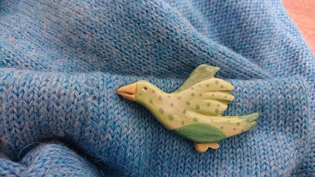 Bird Brooch Brooch Ceramic Brooch Jewellery Studio Pottery - Etsy