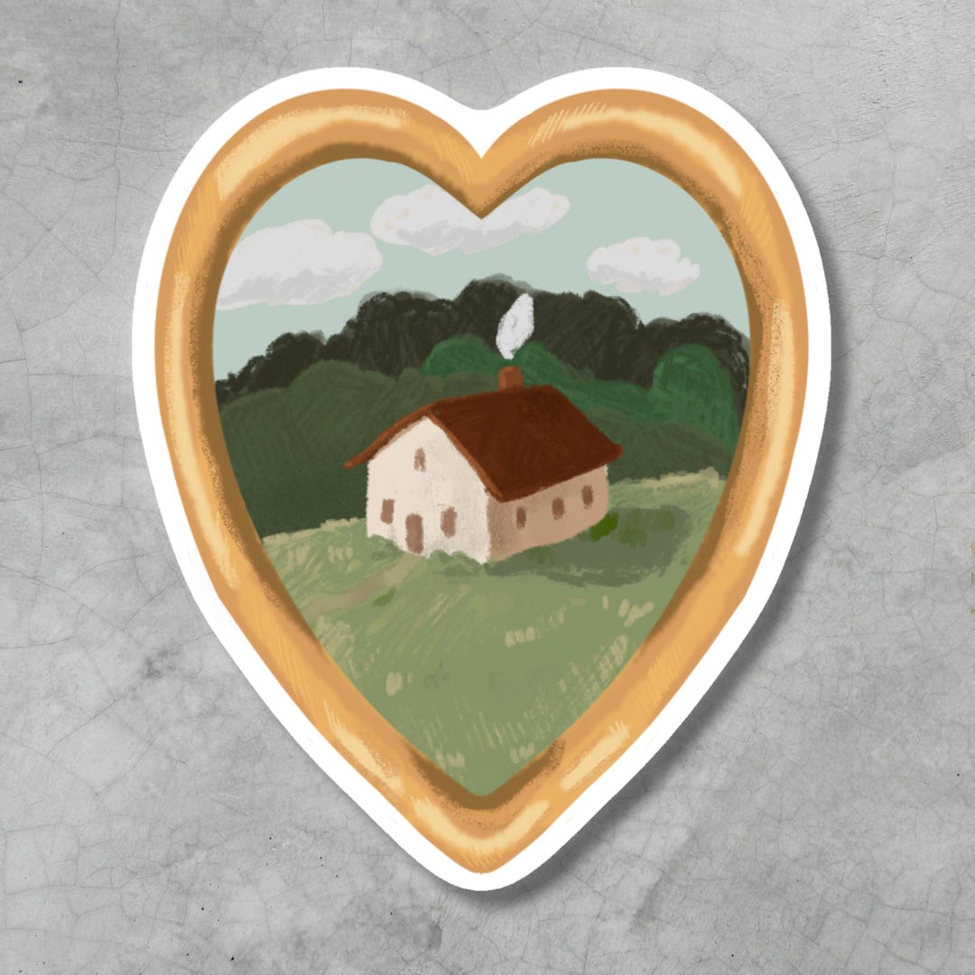 Home Heart Locket Sticker, Home Sweet Home, Waterproof, Durable, Vinyl ...