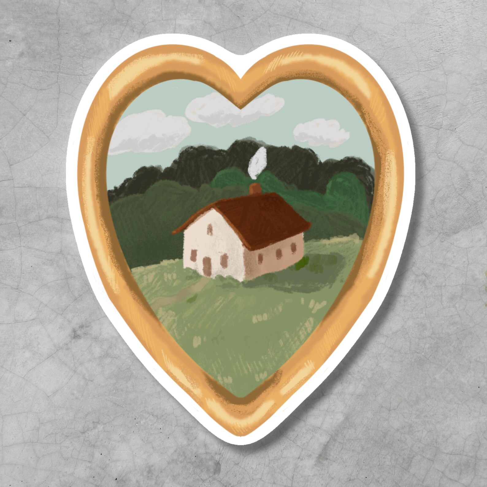 Home Heart Locket Sticker, Home Sweet Home, Waterproof, Durable, Vinyl ...