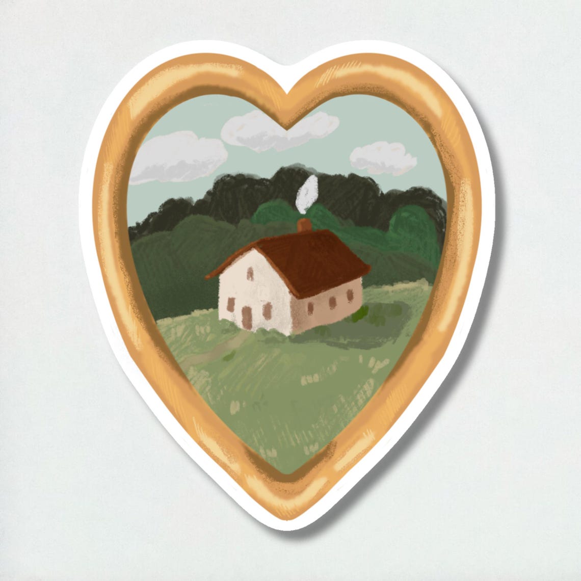 Home Heart Locket Sticker, Home Sweet Home, Waterproof, Durable, Vinyl ...