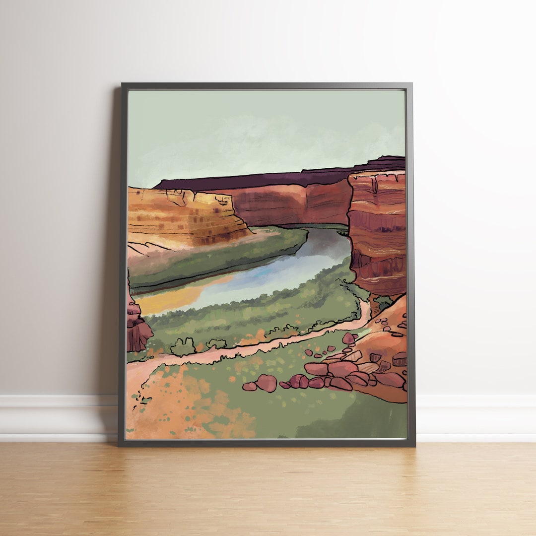 Canyonlands of Utah Art Print, Hand Painted Watercolor Art, Utah ...