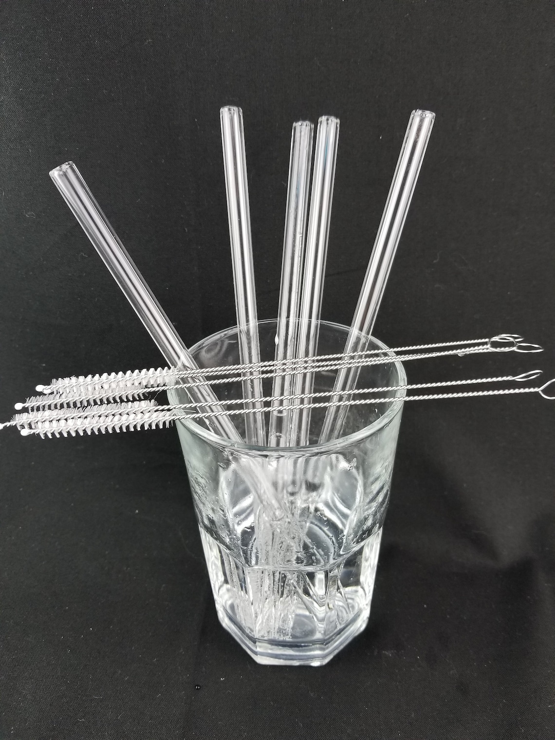 Reusable Glass Drinking Straws Set Of 5 Etsy