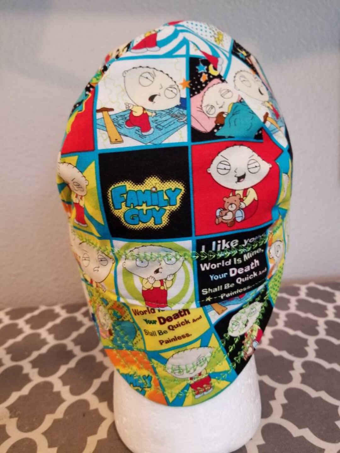 Reversible Stewie Family Guy Welding Cap/pipefitters Cap/welders Cap - Etsy