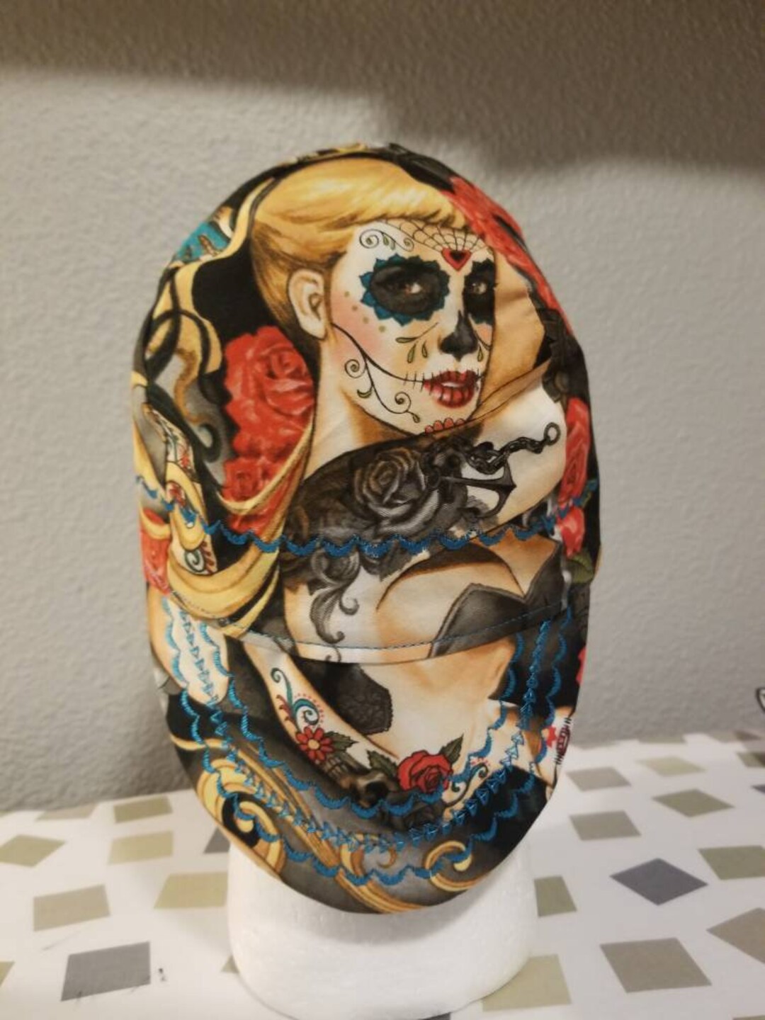 Reversible Day of the Dead Pinup Girls Welding Cap Fitters Cap - Etsy