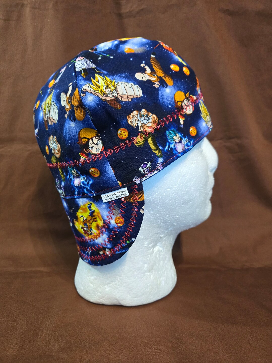 Reversible DBZ Fighters Blue/ Welding Cap/ Pipefitters Cap/ Welders ...