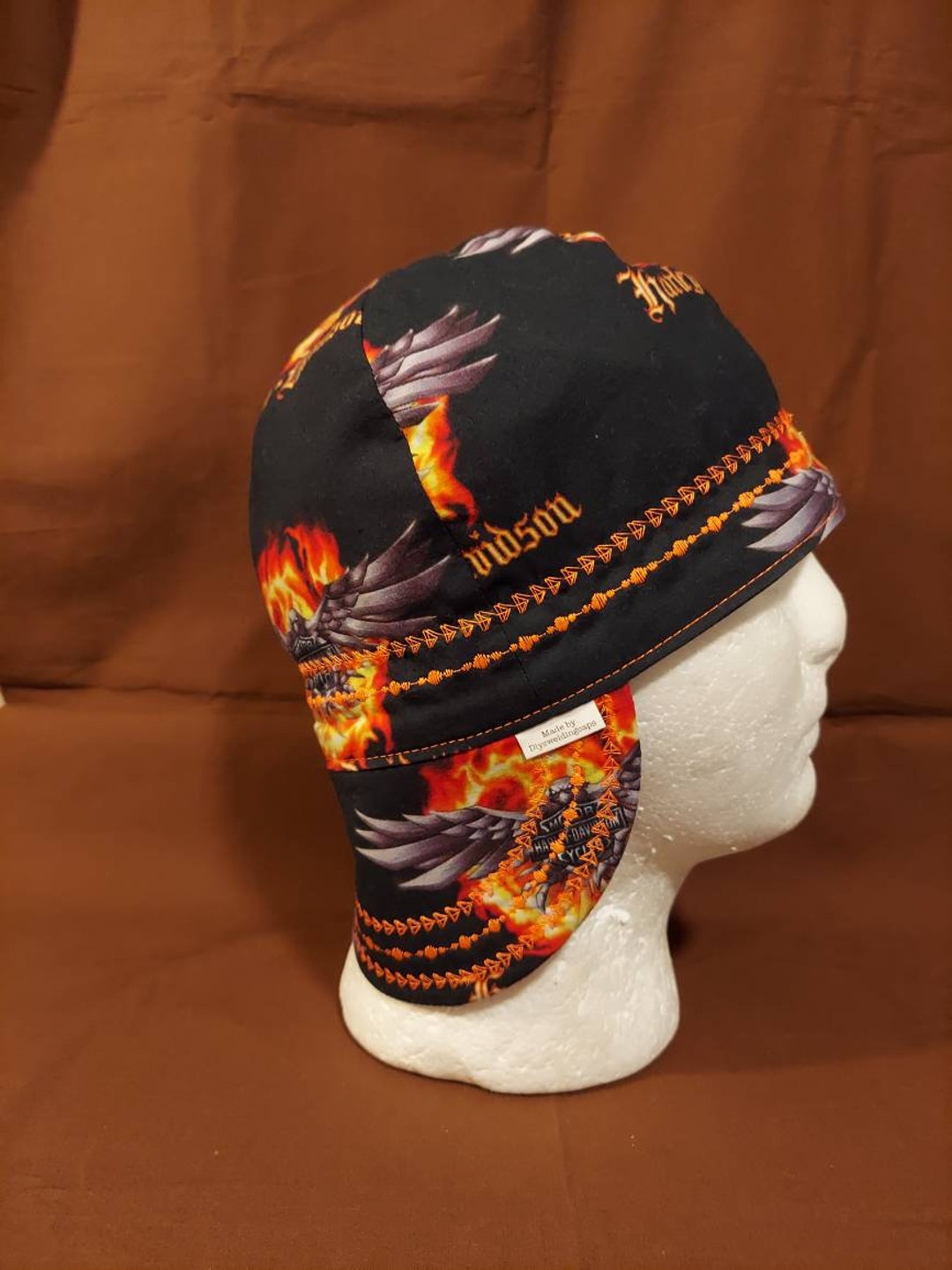 Reversible Harley Davidson Fire Eagles Welding Cap/ Pipefitters Cap ...