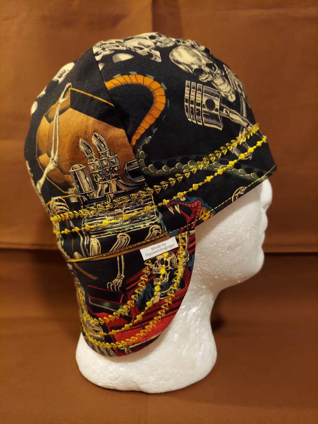 Reversible Hot Rod Nightmare Pinup Girls Welding Cap Fitters Cap ...