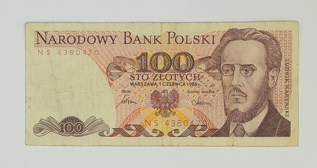 Old Vintage 100 Zloty Banknote . Poland . 1986 Year . - Etsy