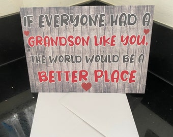 Valentine's Day Card for Grandson, Wishing You A Happy Valentines Day ...