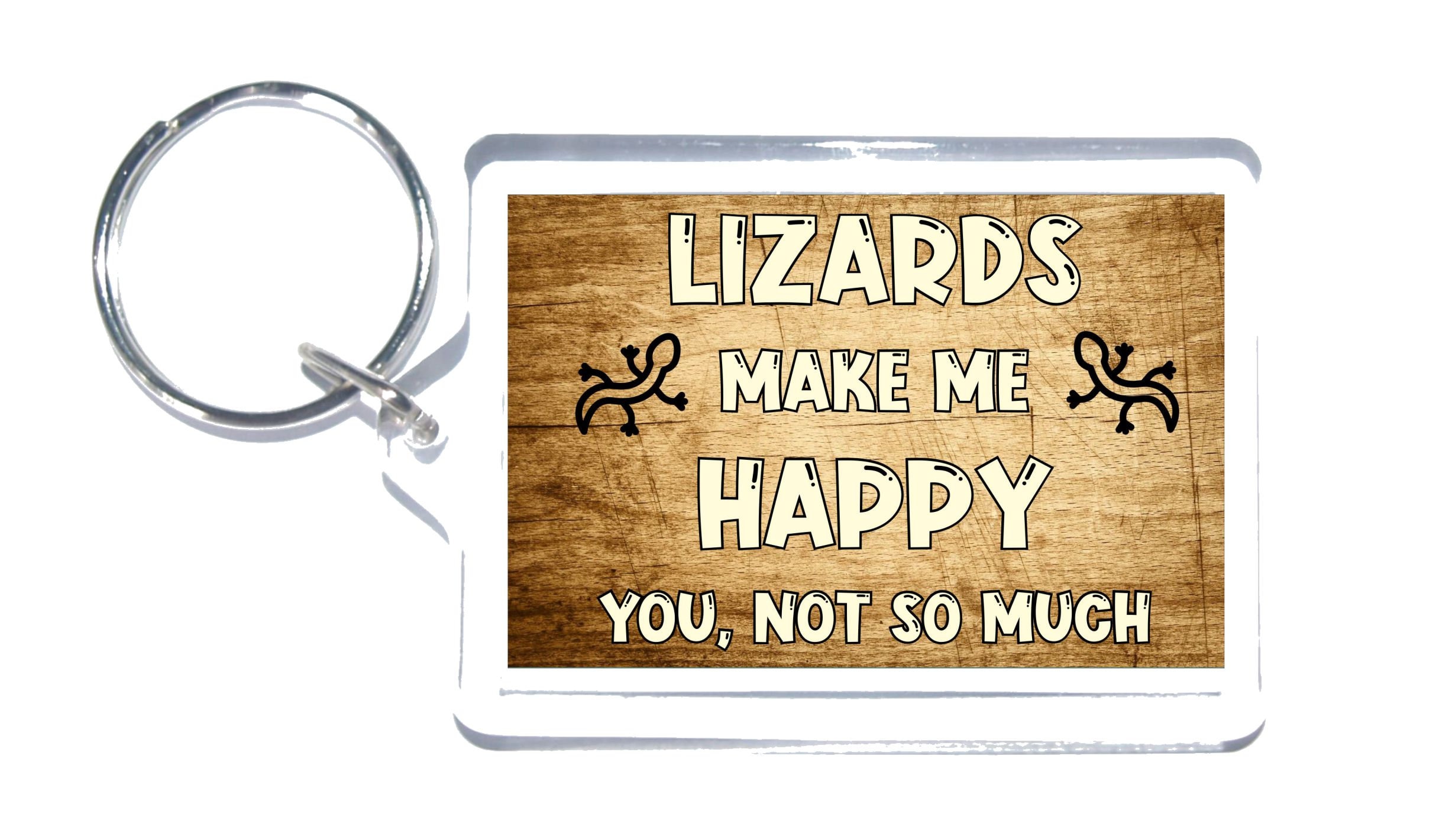 Lizard Novelty Gift Lizards Make Me Happy Novelty Keyring | Etsy