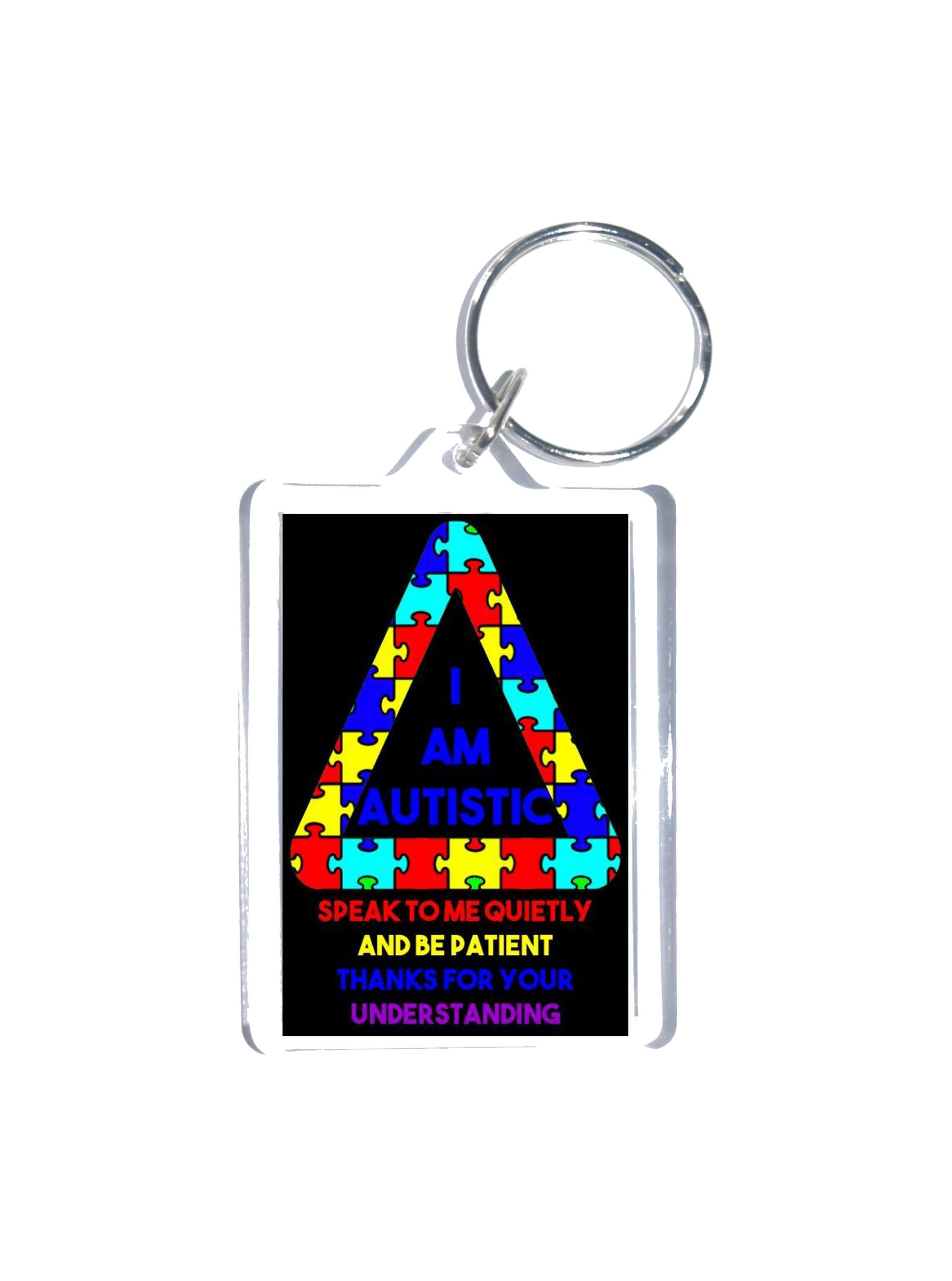 Craft Supplies & Tools Findings Gift Autism Aware Keyring I Am Autistic ...