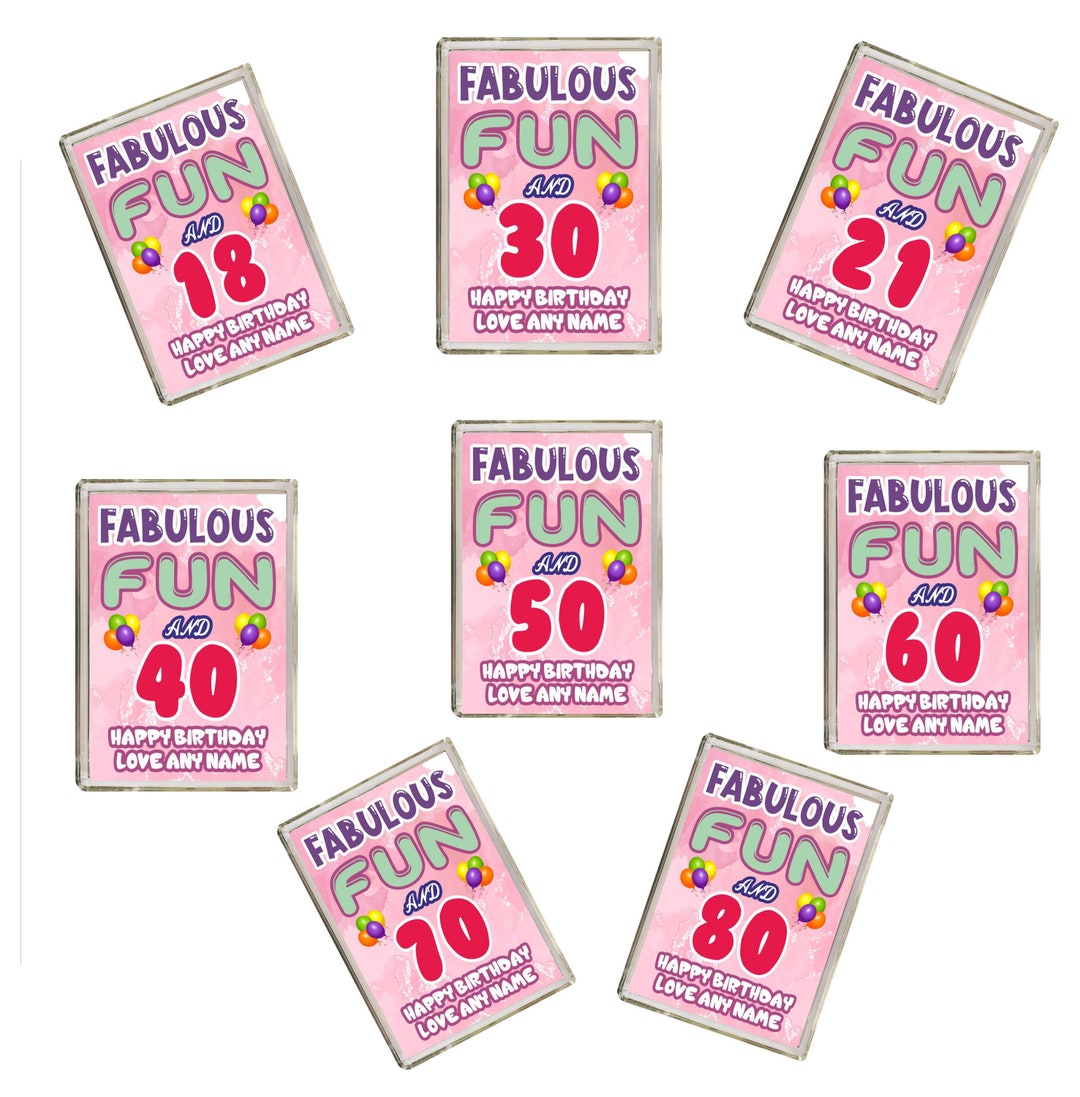 Personalised Age Gift - Novelty Fridge Magnet - Fabulous Fun and Any ...