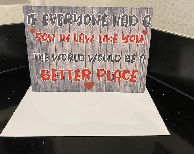 Son In Law T Son In Law Greeting Card For Daughters Husband Father 0460