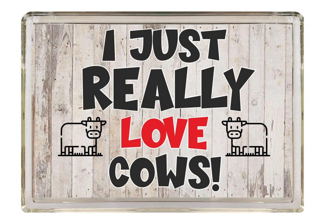 I Just Really Love Cows, Novelty Fridge Magnet, Ideal Present/gift for ...