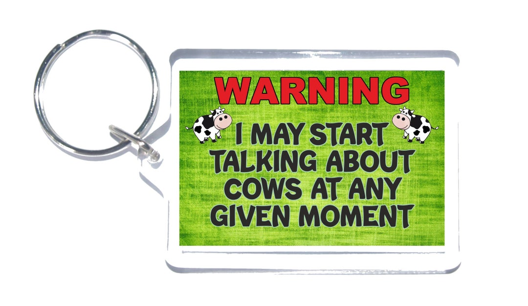 Fun Cow Lover Gift - Novelty Keyring - Ideal Present for Farmers ...