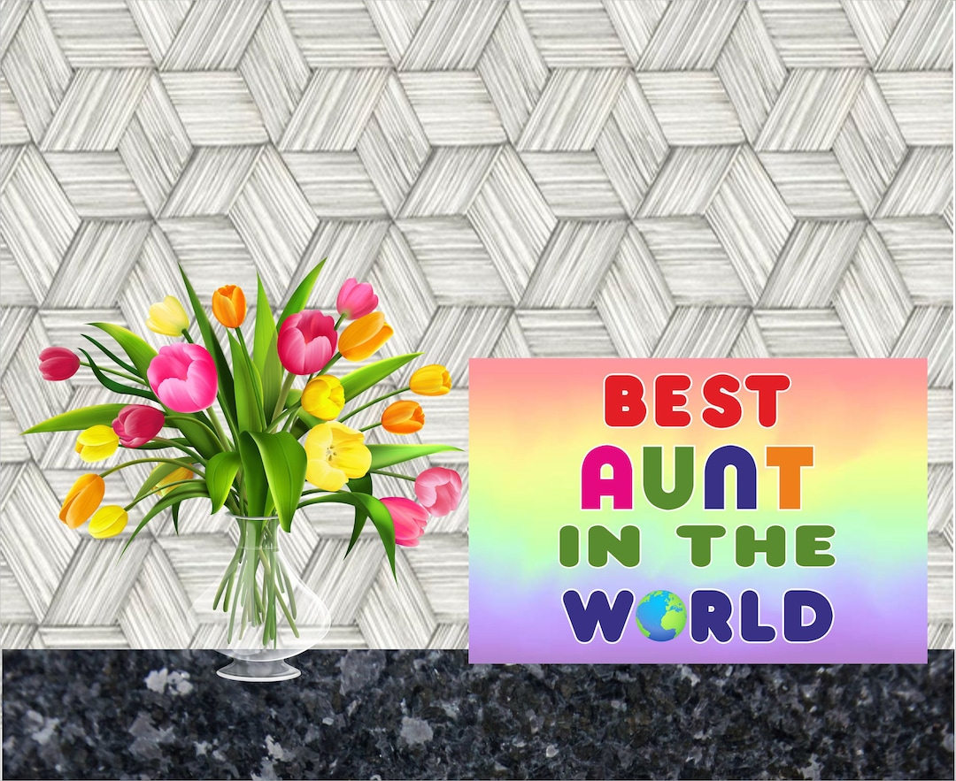 Nice Card for Aunt - Best Aunt in the World - Blank Inside for You to ...
