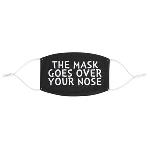 The Mask Goes Over Your Nose, Funny Face Mask Quote, Wear a Mask ...