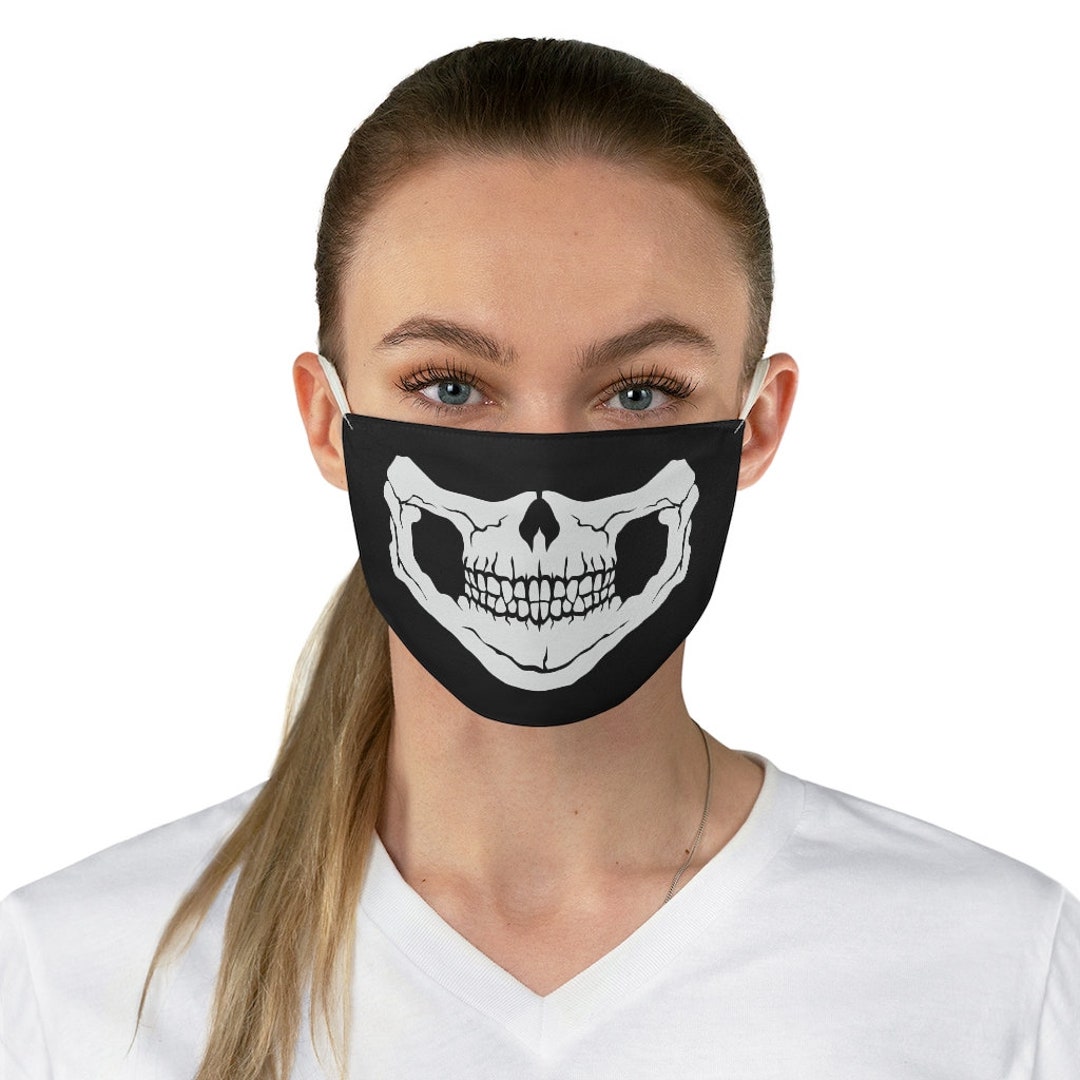 Skull Face Mask Skeleton Face Mask Halloween Face Mask - Etsy