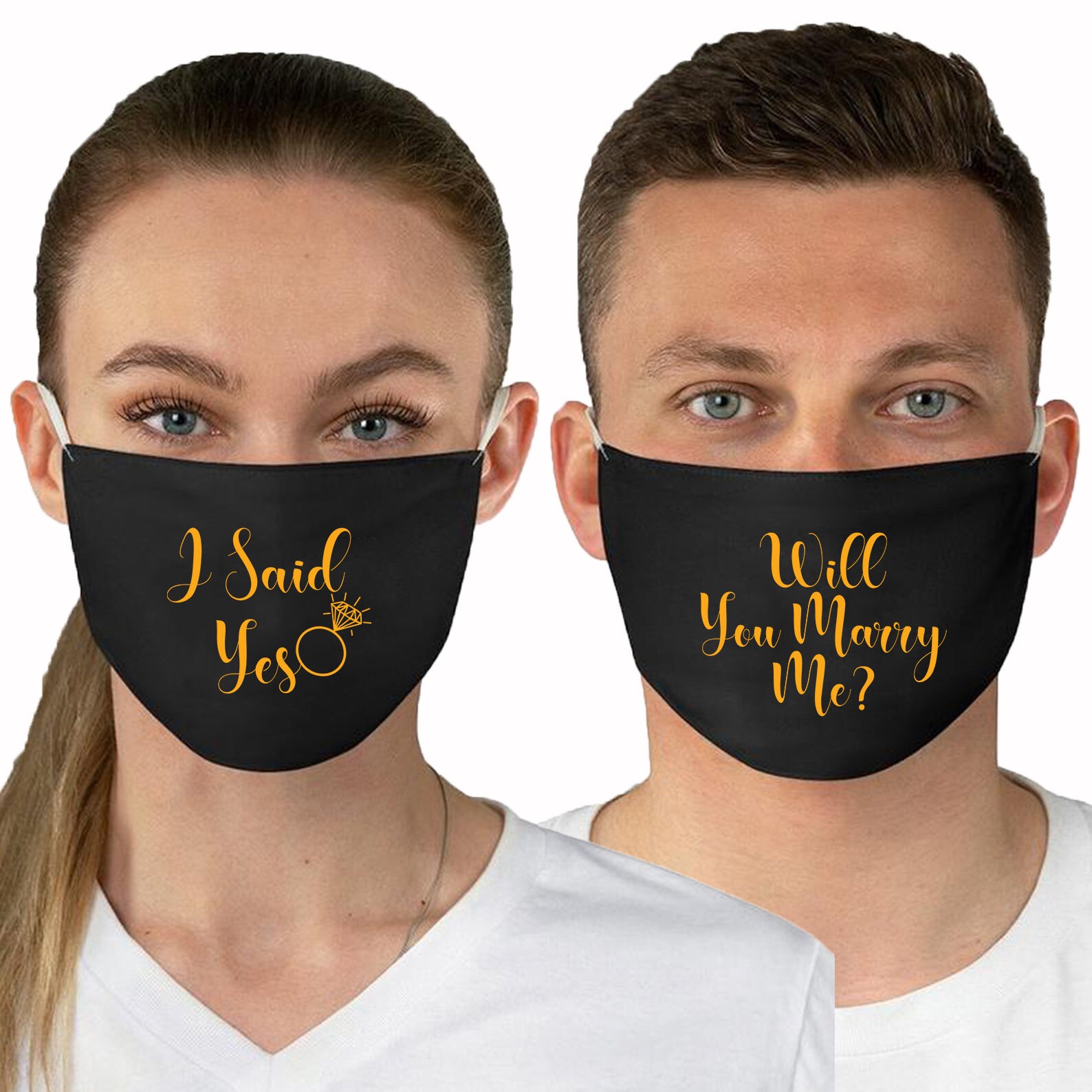 Will you marry me I said Yes Masks Engagement Masks | Etsy