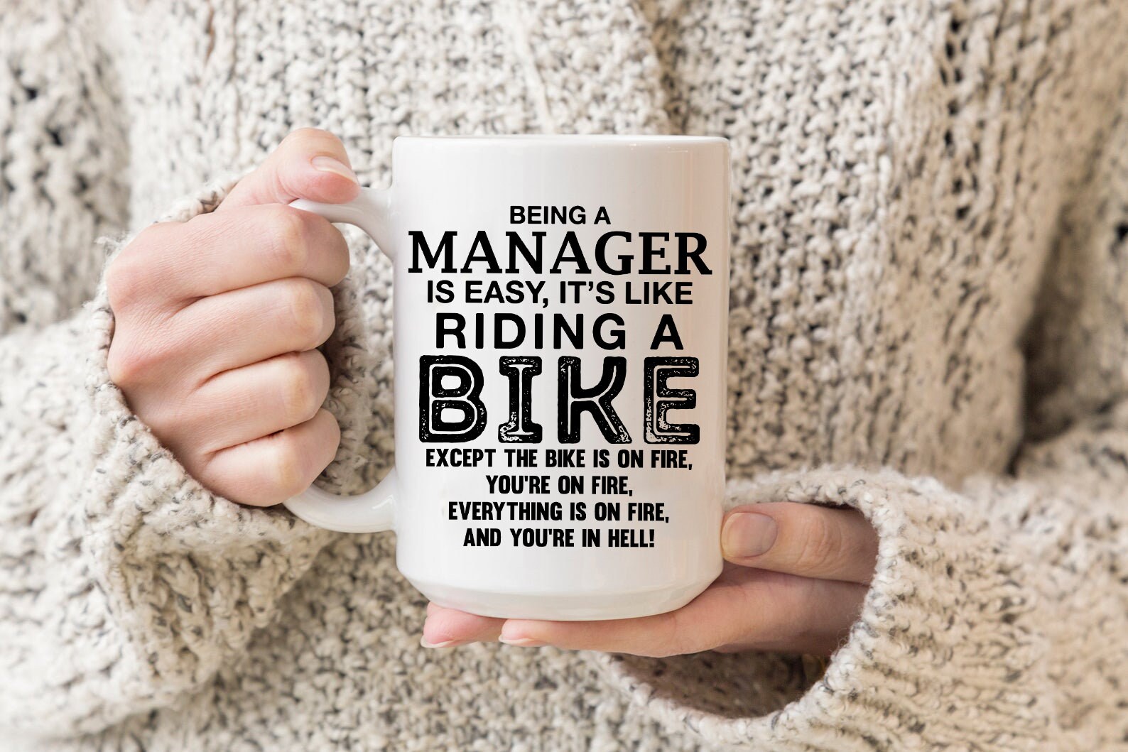 Being A Manager is Easy It's Like Riding A Bike Funny - Etsy UK