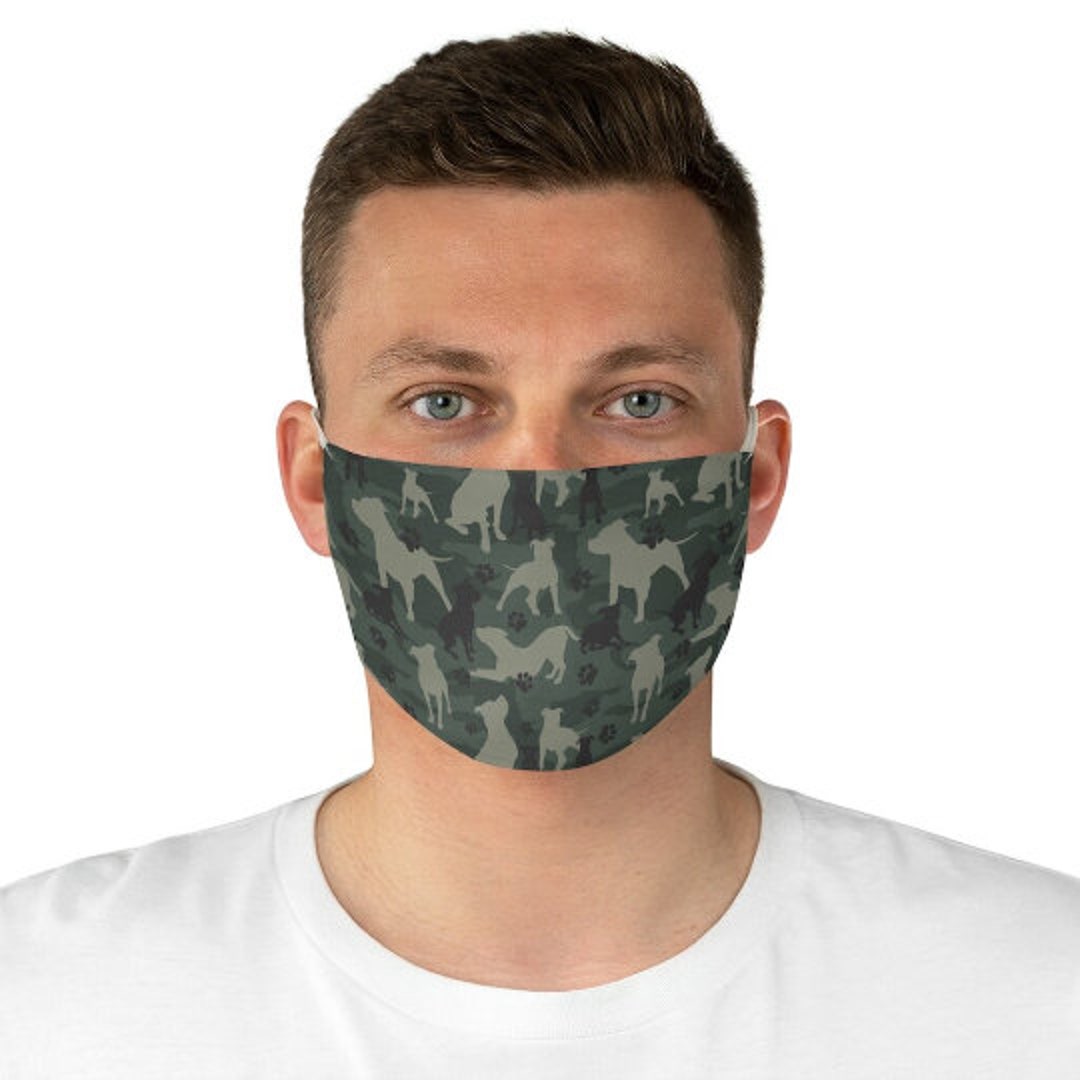 Pit Bull Face Mask, Pitbull Face Mask, Pitbull Print Face Mask, Funny ...
