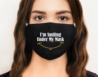 Smiling Face Mask - Etsy
