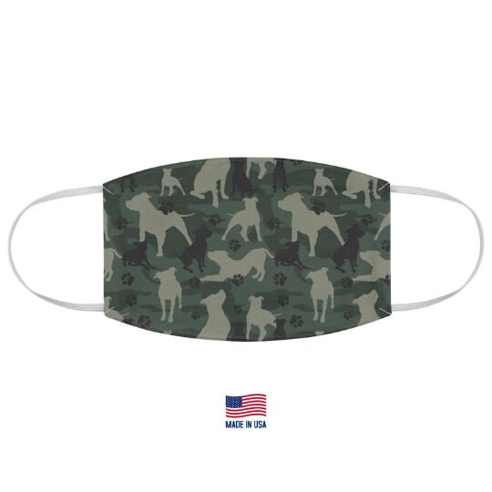 Pit Bull Face Mask Pitbull Face Mask Pitbull Print Face - Etsy