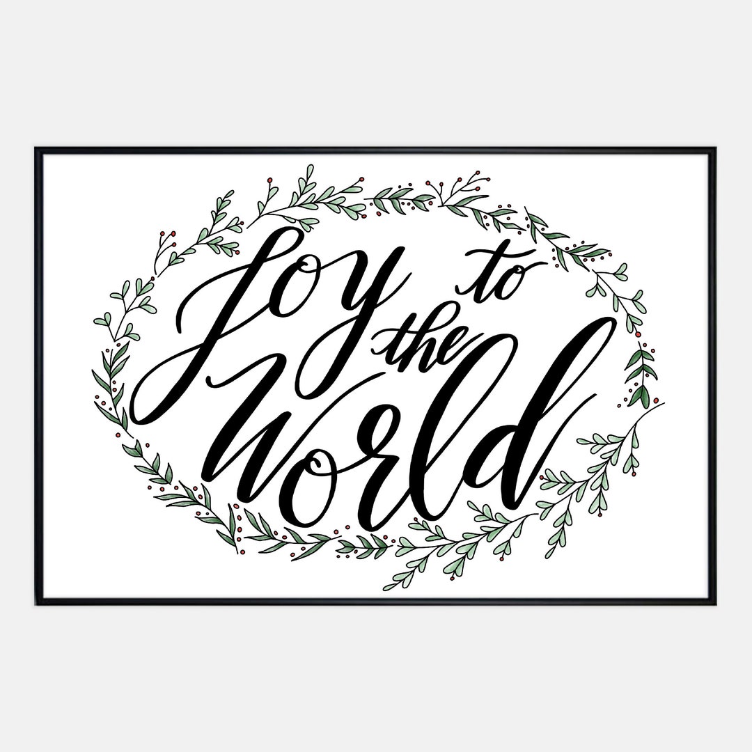 Joy to the World Poster - 24x36 Poster - 16x20 Poster - Christmas ...