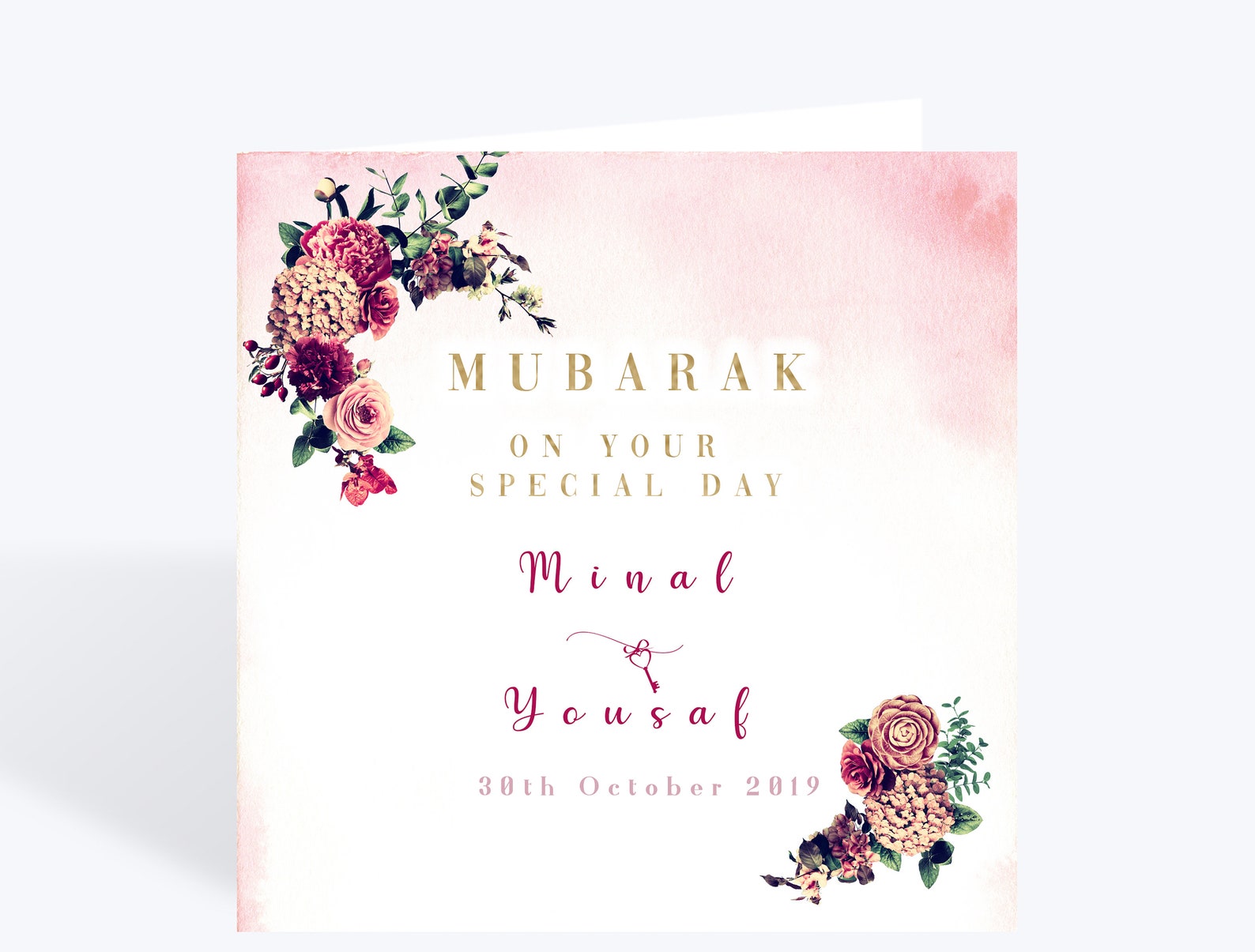 Personalised Nikkah Card - Etsy UK