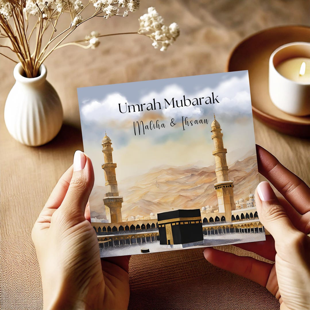 Personalised Umrah Mubarak Card - Etsy