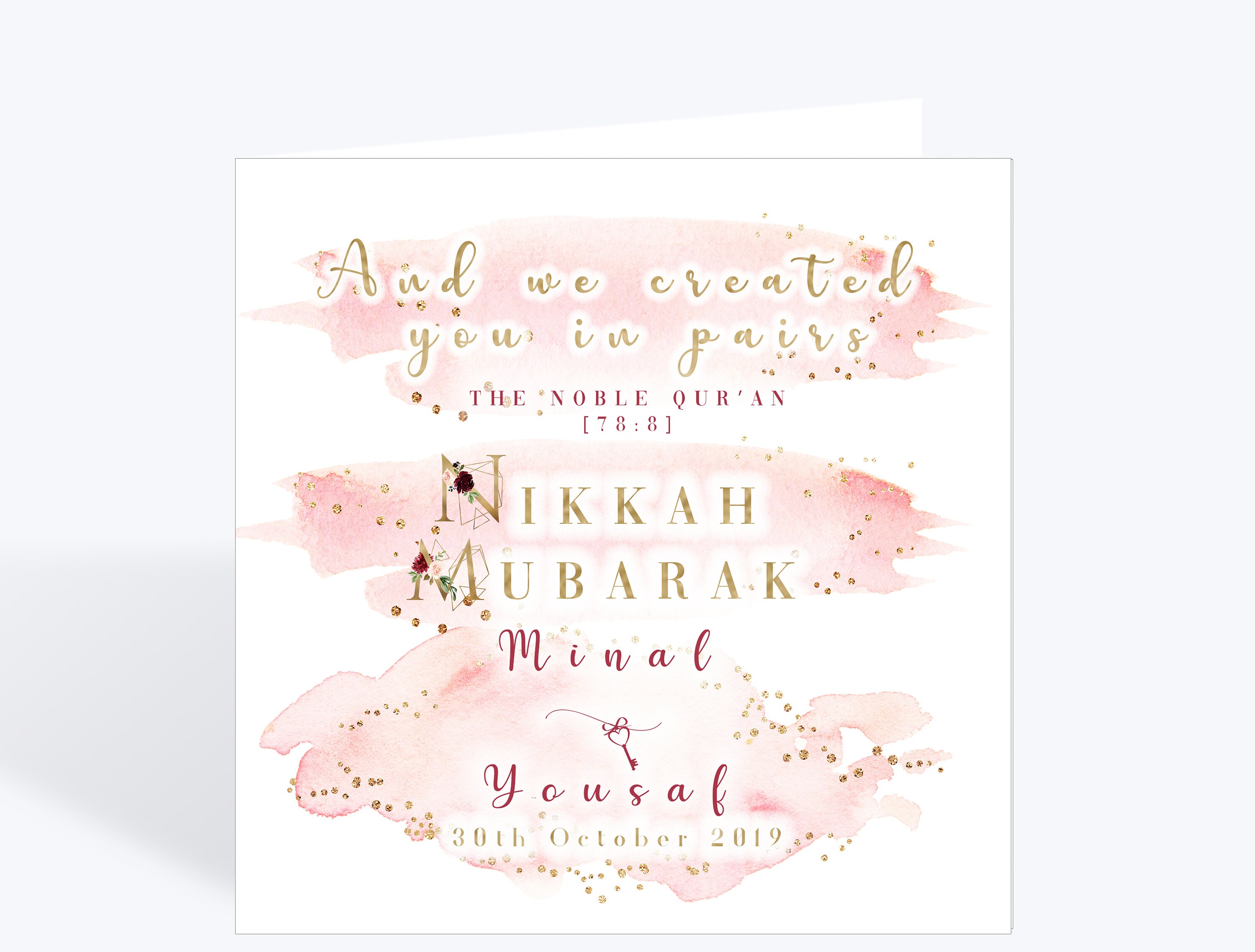 Personalised Nikah Card - Etsy UK